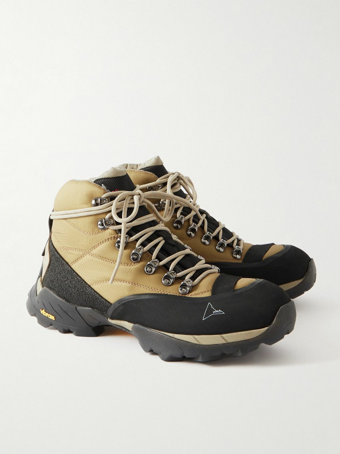 ROA - Andreas Strap Rubber-Trimmed Ripstop Boots - Brown ROA