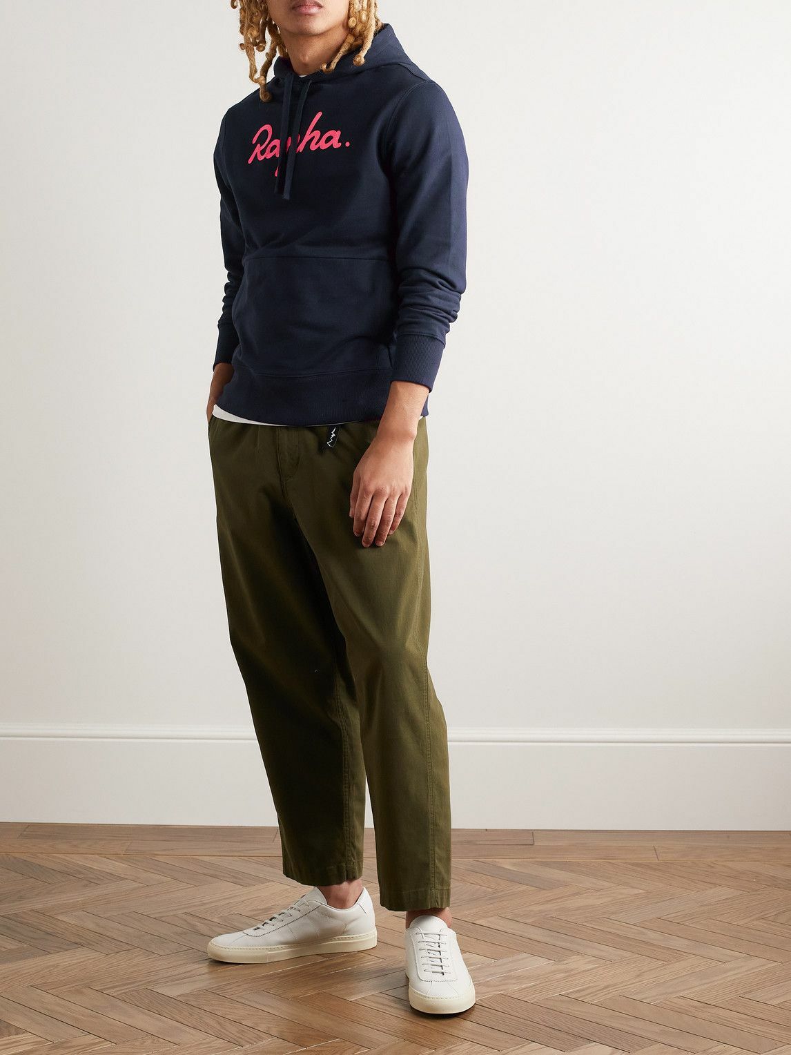 Rapha - Logo-Embroidered Cotton-Jersey Hoodie - Blue Rapha