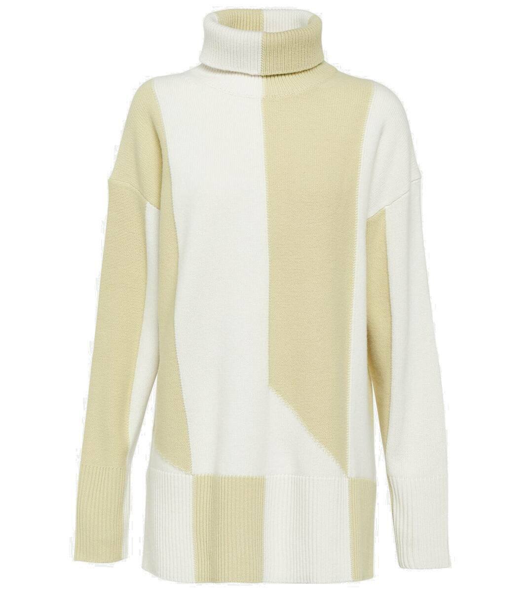 Joseph Colorblocked oversized wool-blend sweater Joseph