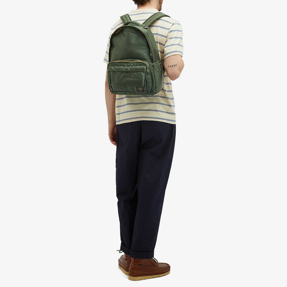 Porter-Yoshida & Co. Tanker Day Backpack in Sage Green Porter-Yoshida & Co.