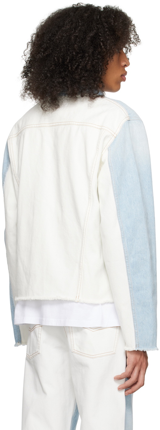 BLUEMARBLE Blue & White Frayed Denim Jacket