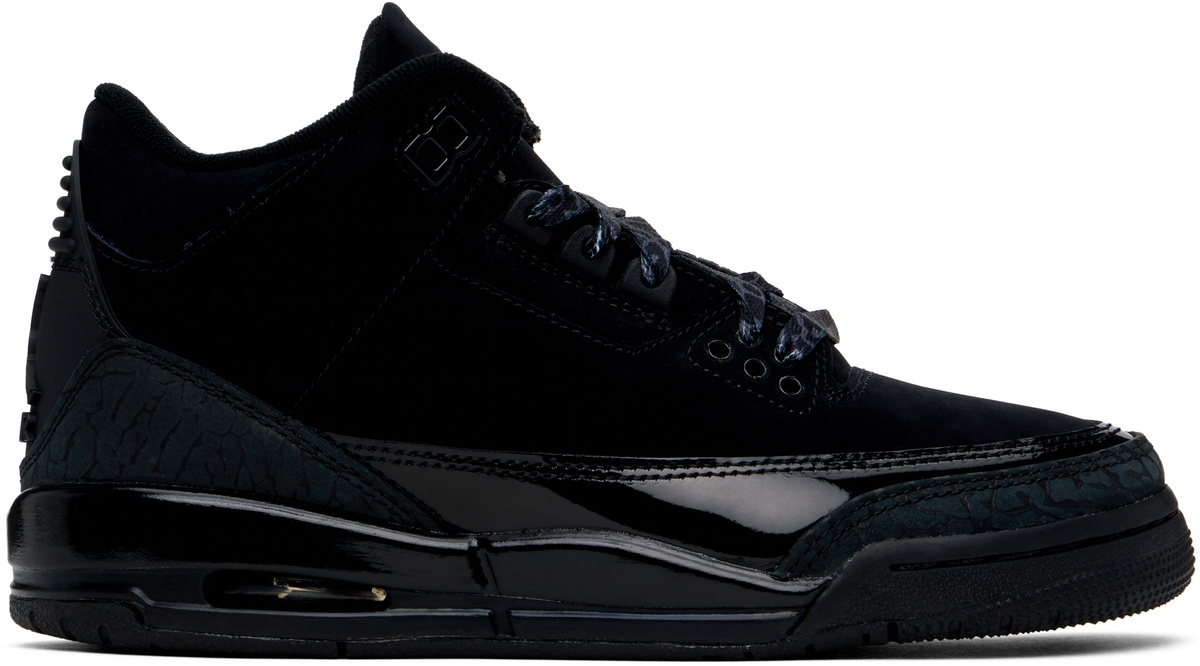 Nike Jordan Big Kids Black Air Jordan 3 Retro 'Black Cat' Sneakers Nike ...