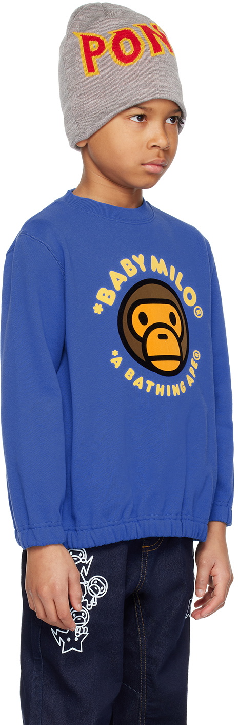 BAPE Kids Blue Baby Milo Sweatshirt A Bathing Ape