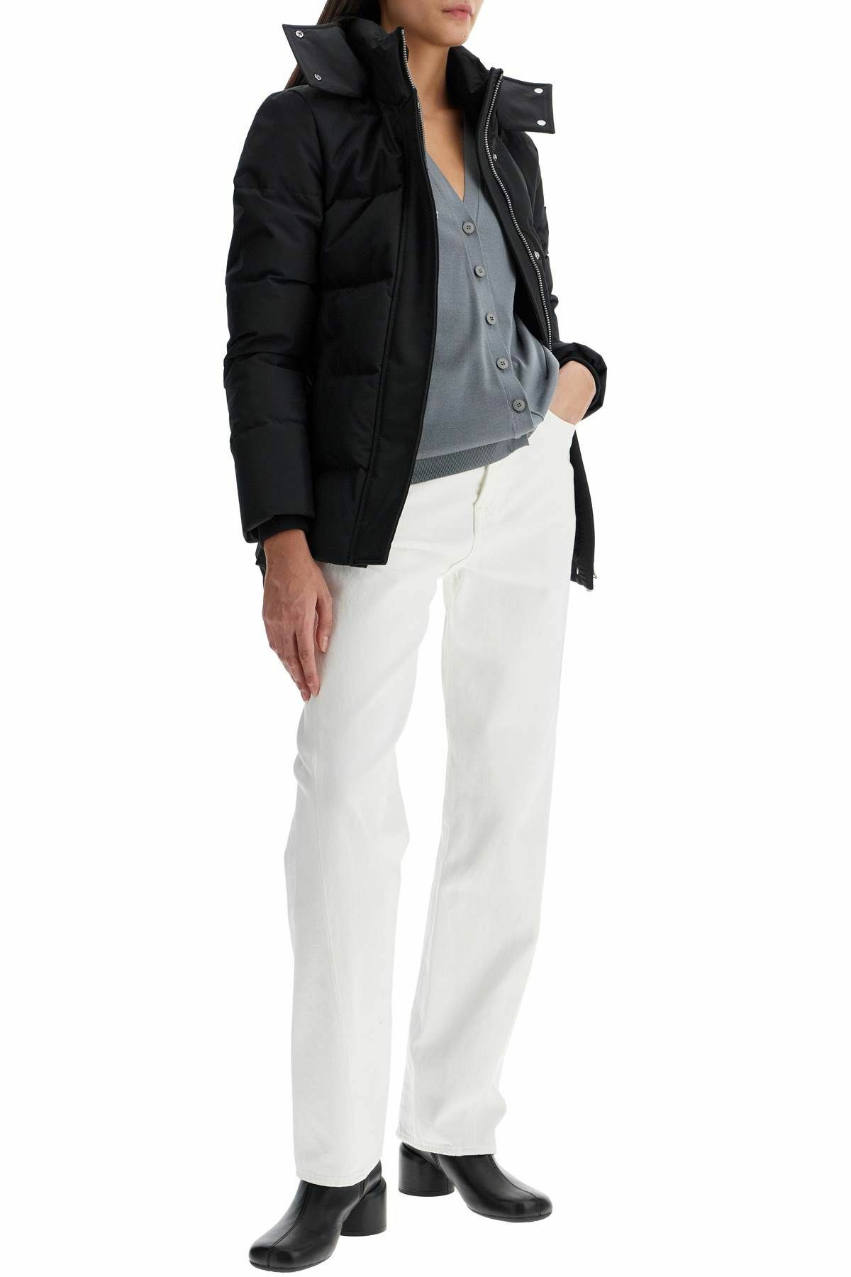 MOOSE KNUCKLES cloud 3q down jacket with she Black Moose Knuckles