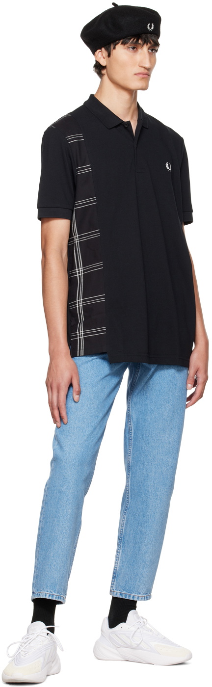 Fred Perry Black Check Polo Fred Perry