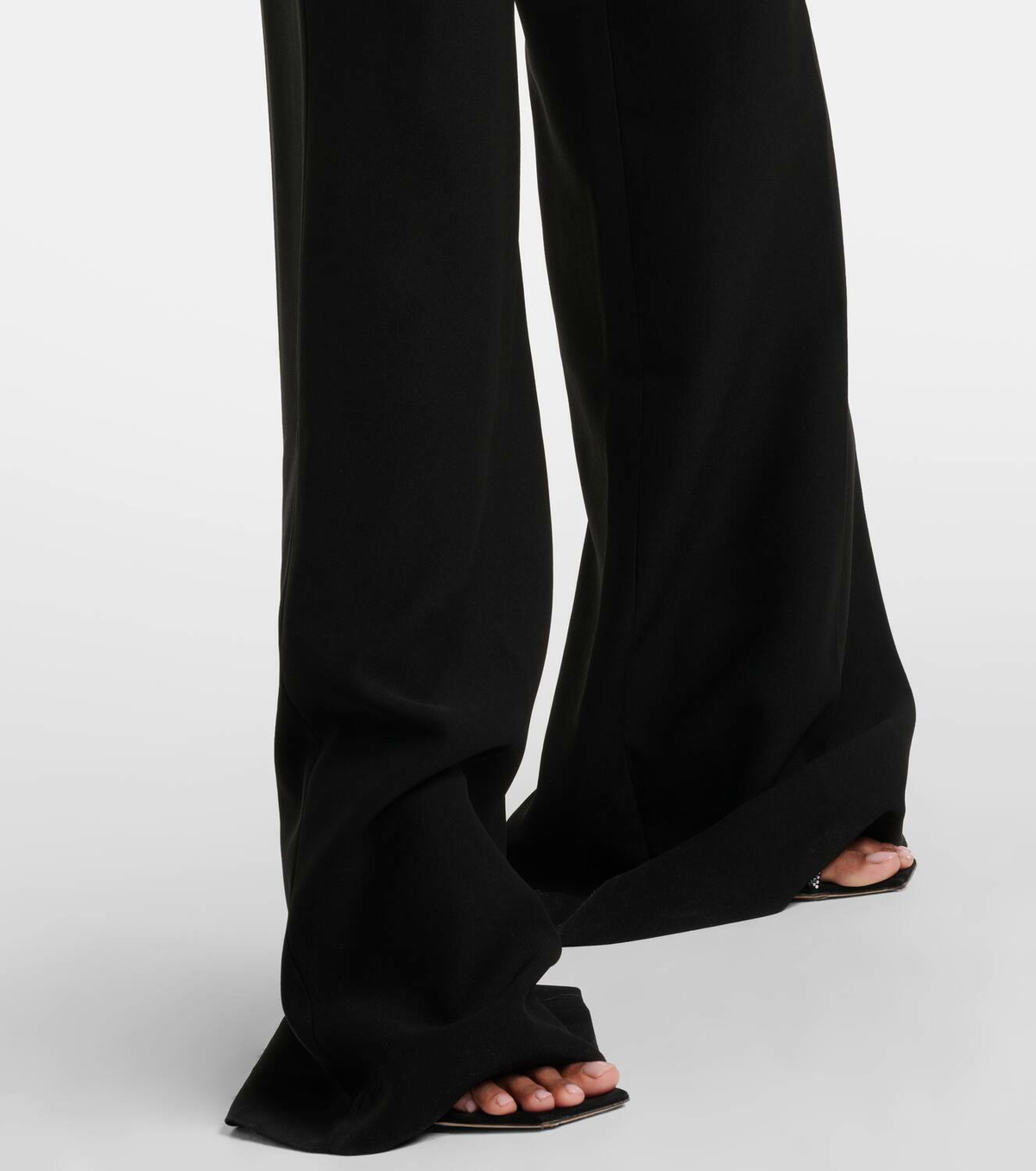 Mônot High-rise crêpe wide-leg pants Monot
