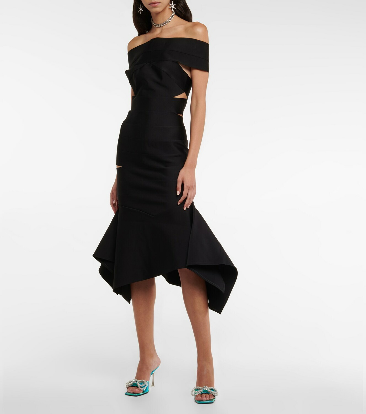 Alexandre Vauthier - Off-shoulder knit midi dress Alexandre Vauthier