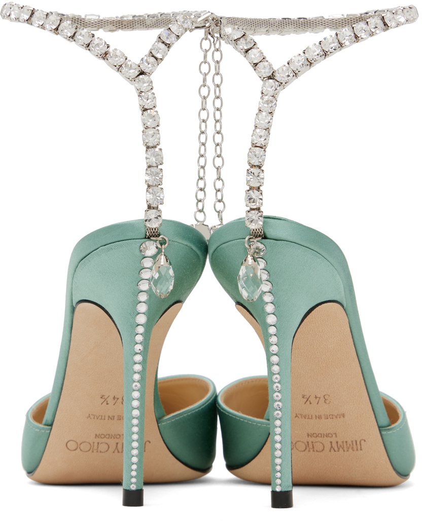 Jimmy Choo Green Saeda 100 Pumps Jimmy Choo