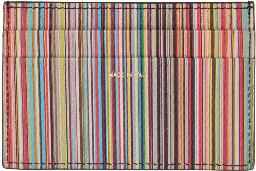 Paul Smith Multicolor Signature Stripe Card Holder Paul Smith