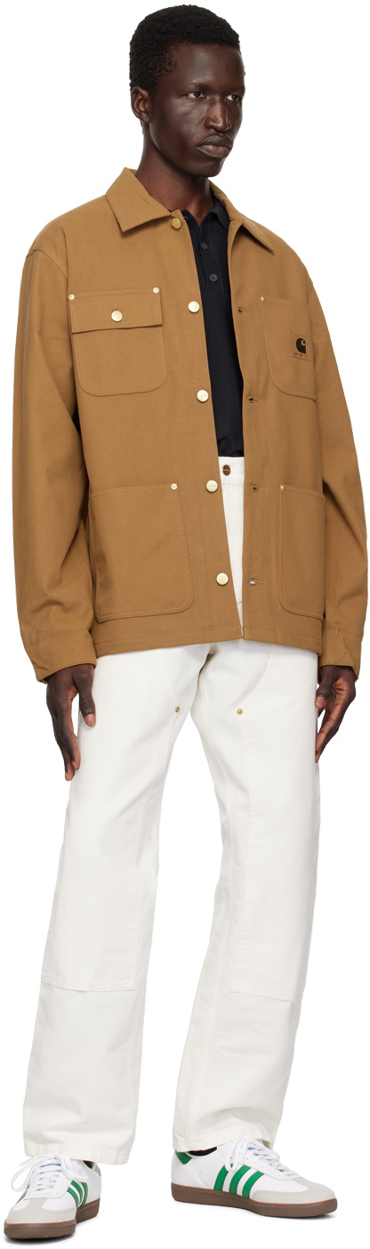 Carhartt Work In Progress Tan Michigan Faux-Leather Jacket Carhartt WIP