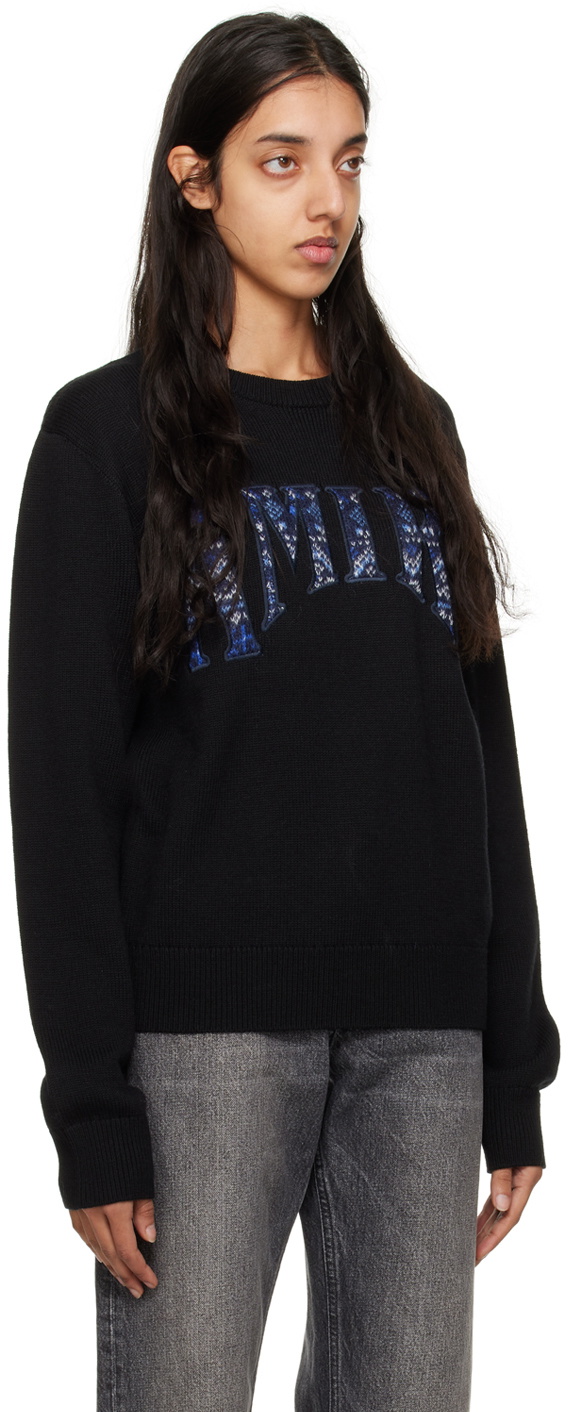 AMIRI Black Embroidered Sweater Amiri