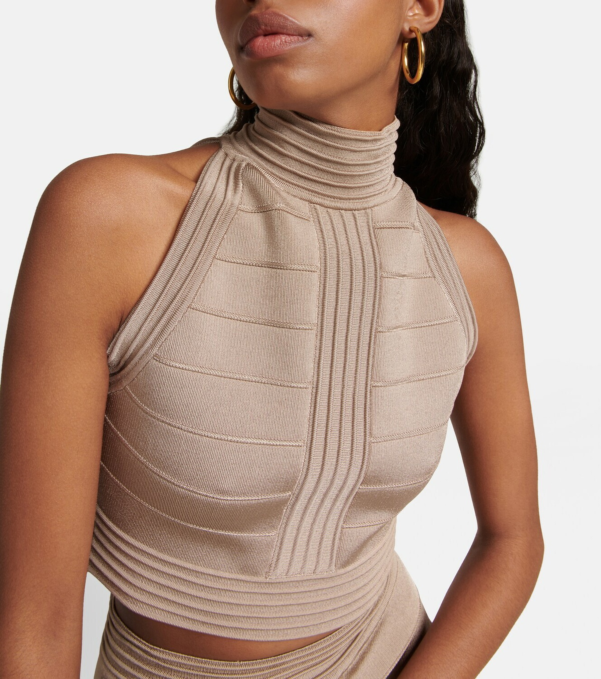 Balmain - High-neck crop top Balmain