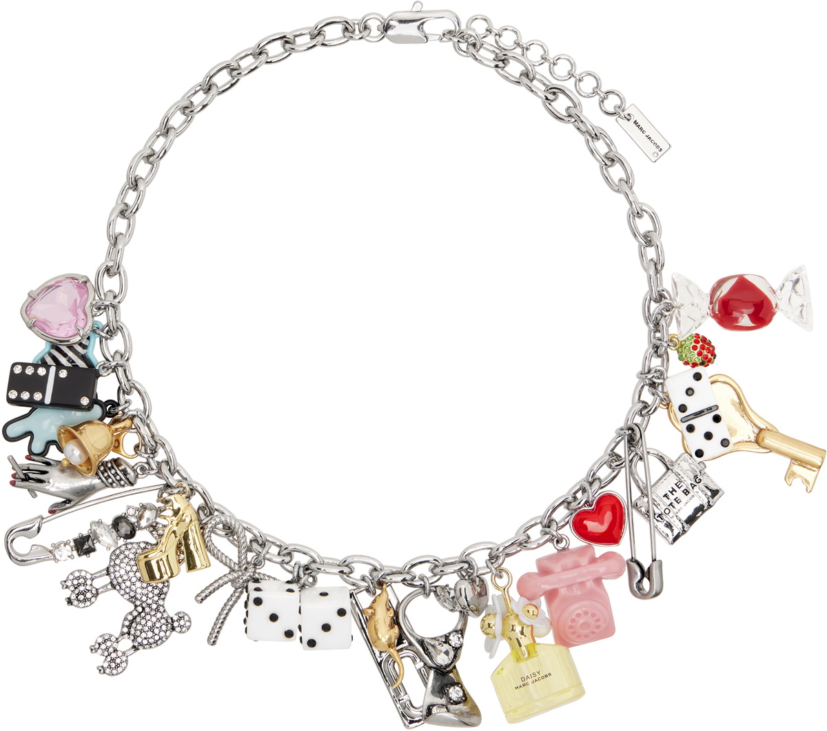 Marc Jacobs Silver 'The Sticker Charm Statement' Necklace Marc Jacobs