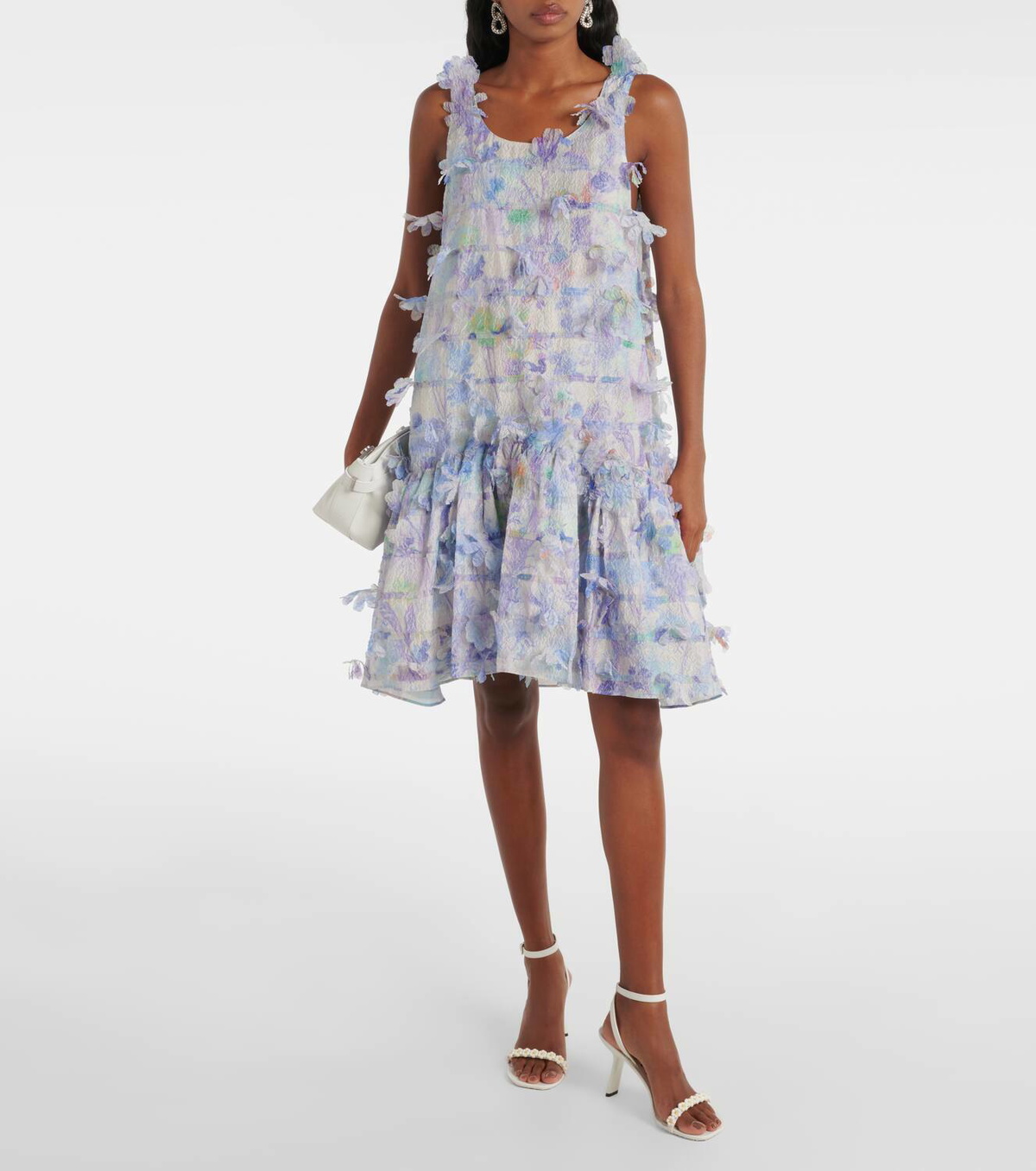 Susan Fang Floral-appliqué minidress Susan Fang