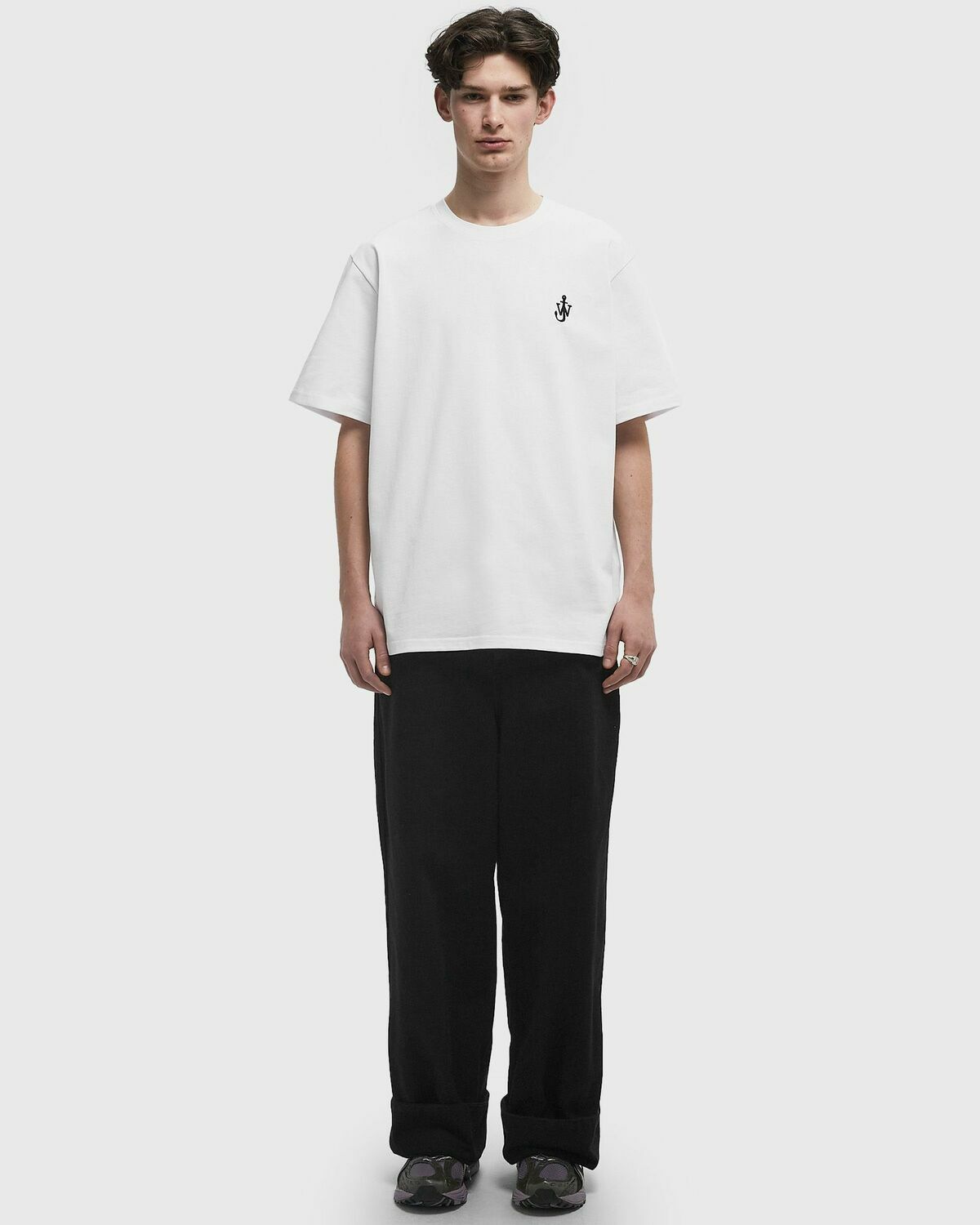 JW Anderson ANCHOR EMBROIDERY TEE White Mens Shortsleefe JW Anderson