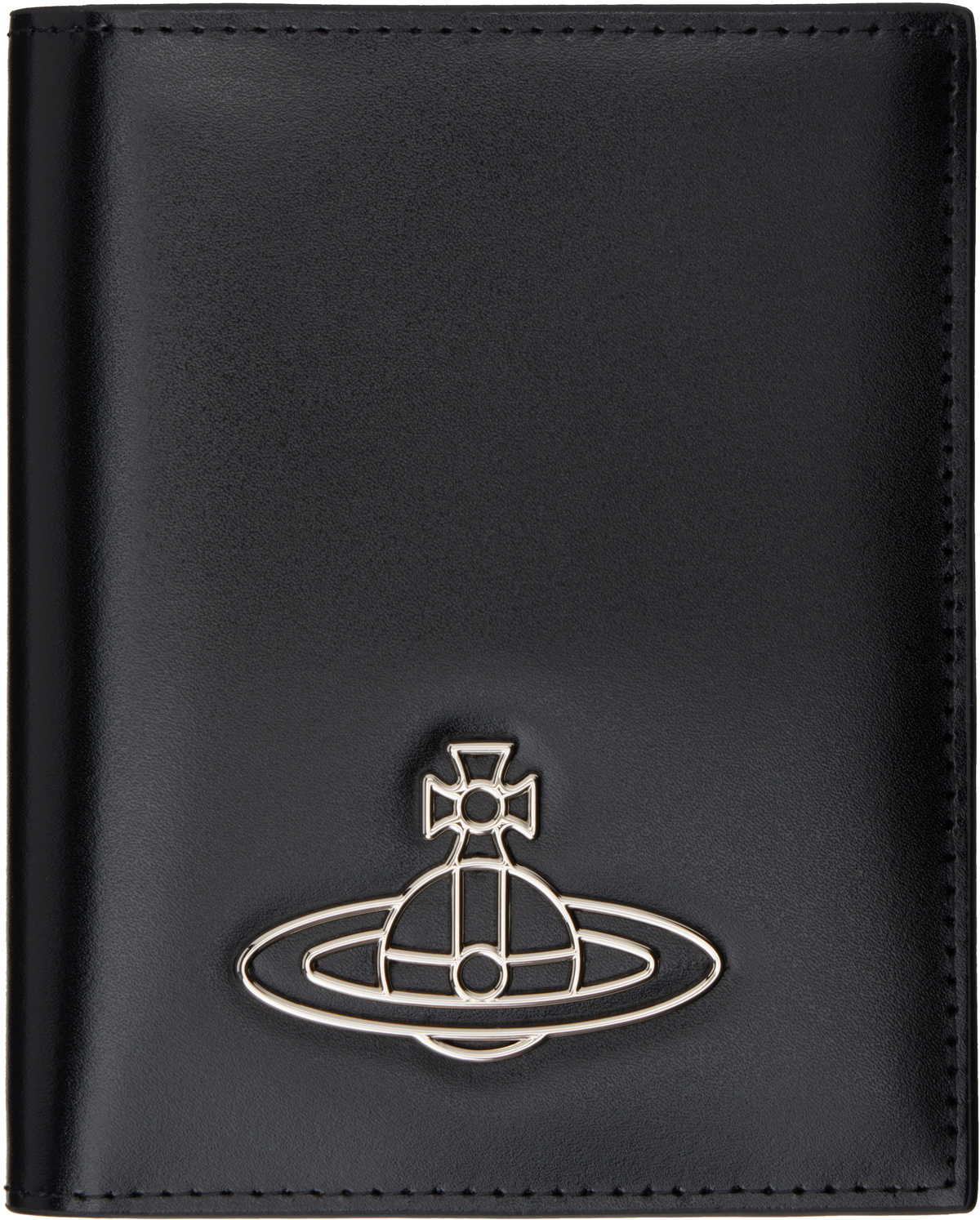 Vivienne Westwood Black Leather Passport Holder Vivienne Westwood