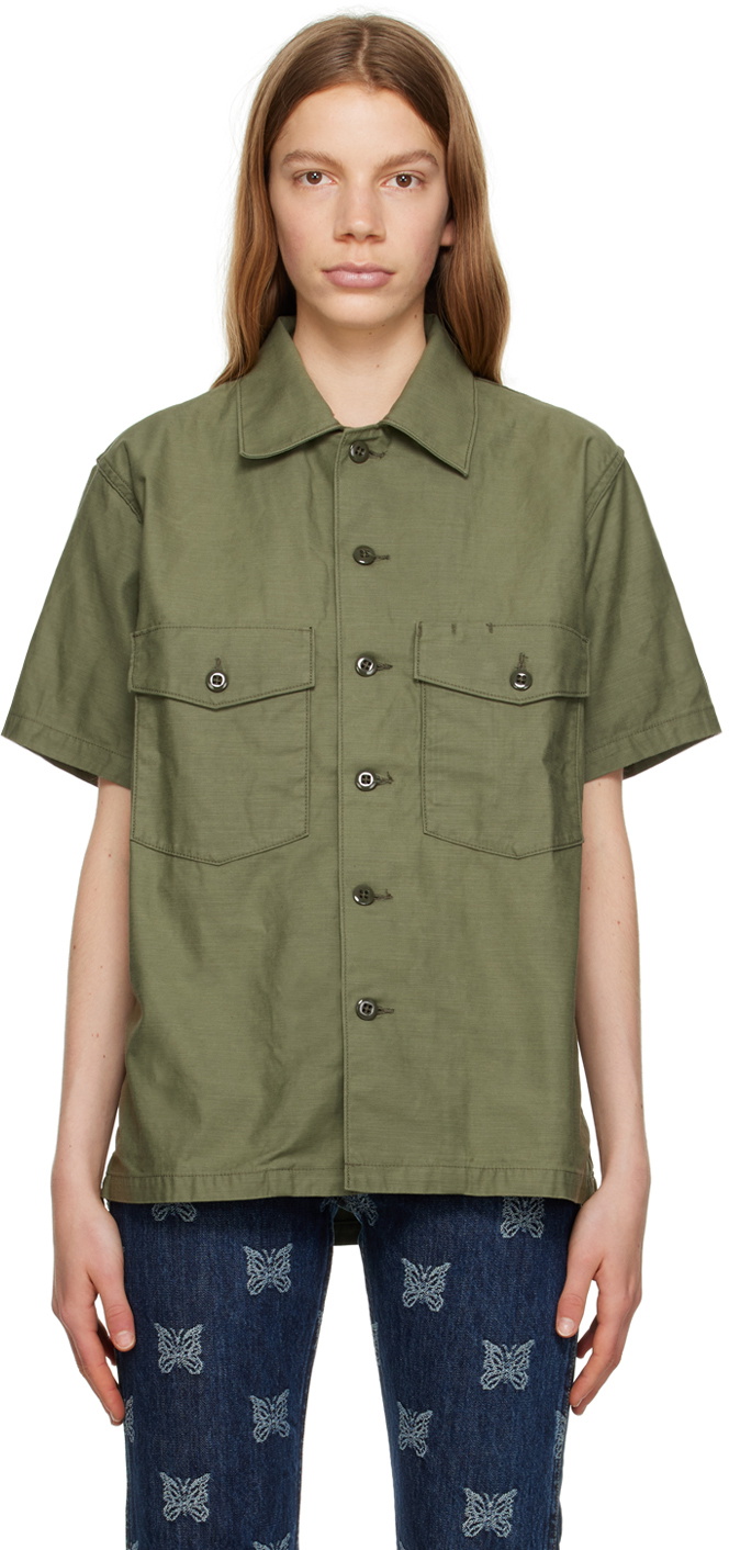 NEEDLES Khaki Fatigue Shirt Needles