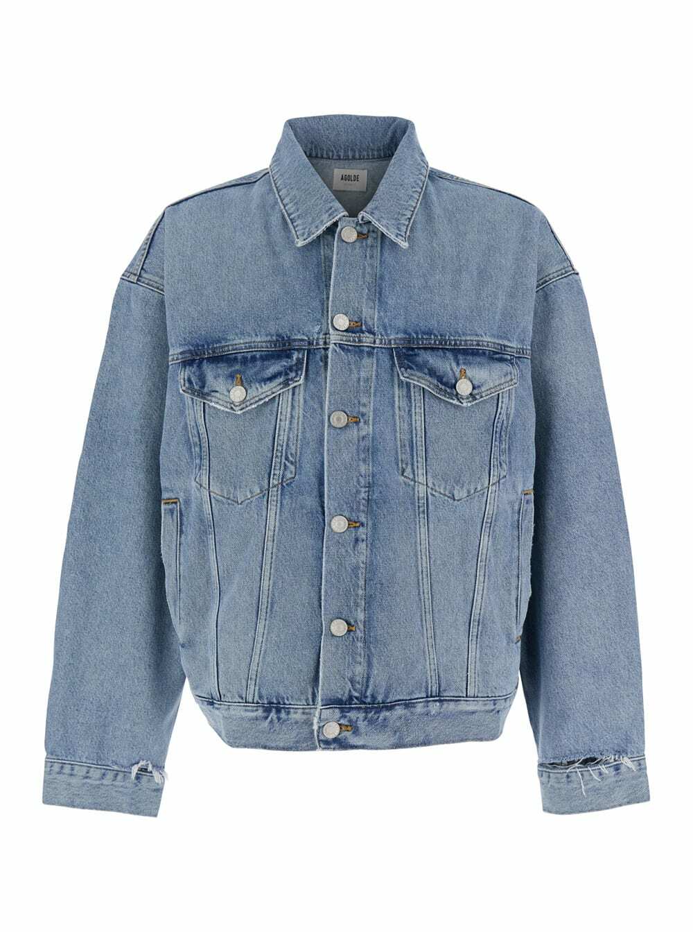 AGOLDE stefano Light Blue Jacket With Classic Collar In Denim Man AGOLDE