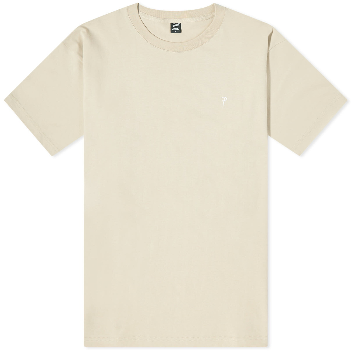 Patta Men's Basic Script P T-Shirt in Cement Patta