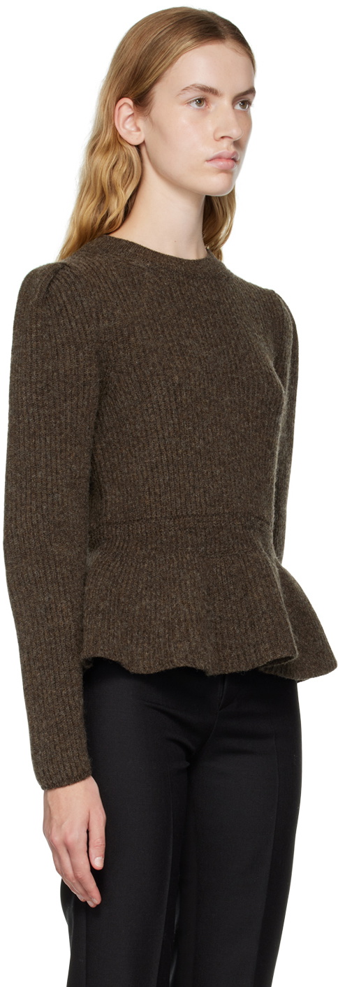 LEMAIRE Brown Peplum Sweater Lemaire