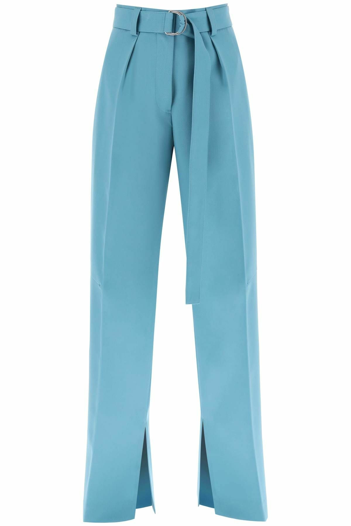 JIL SANDER wide leg pants in light wool Light blue Jil Sander