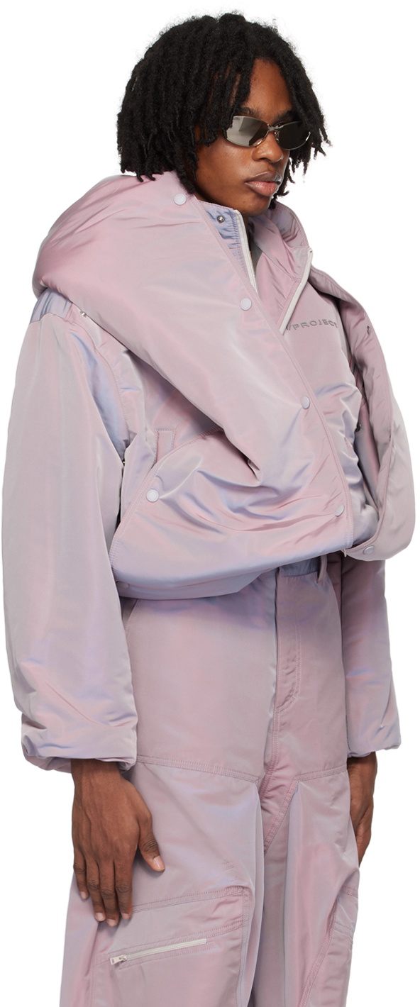 Y/Project Purple Snap Off Puffer Jacket Y/Project