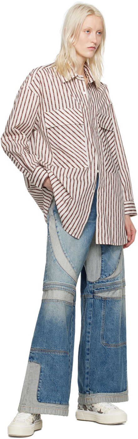 AMIRI Off-White & Brown Double-Pocket Shirt Amiri