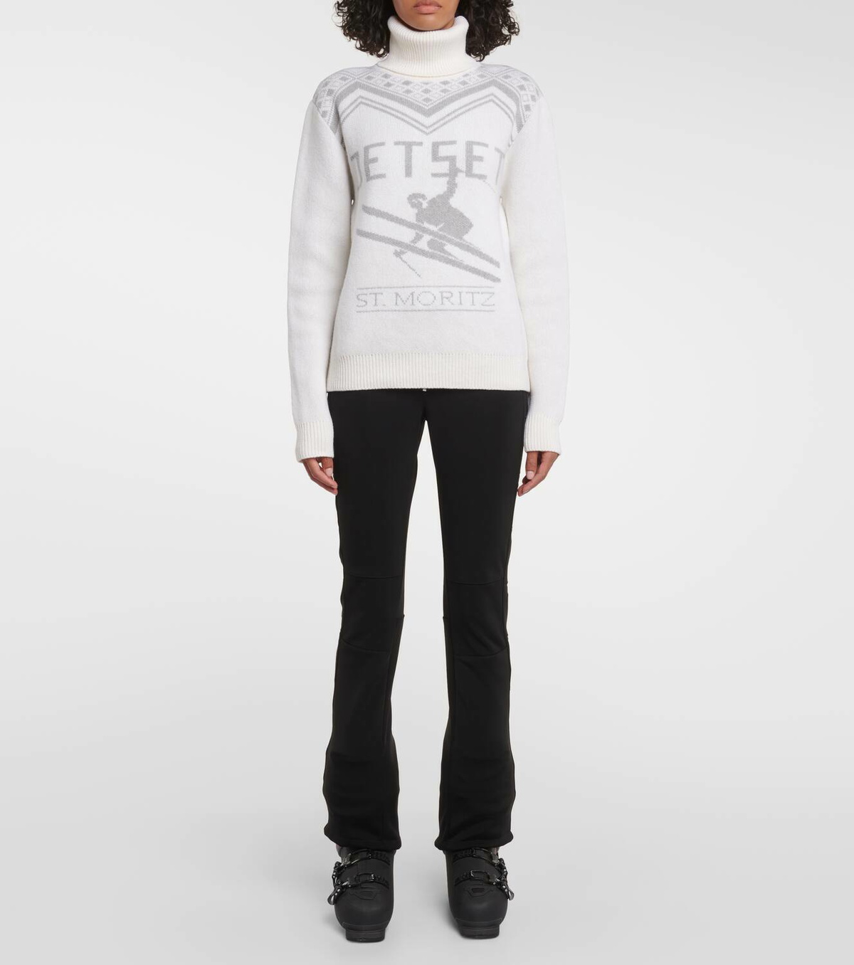 Jet Set Wool intarsia turtleneck sweater Jet Set