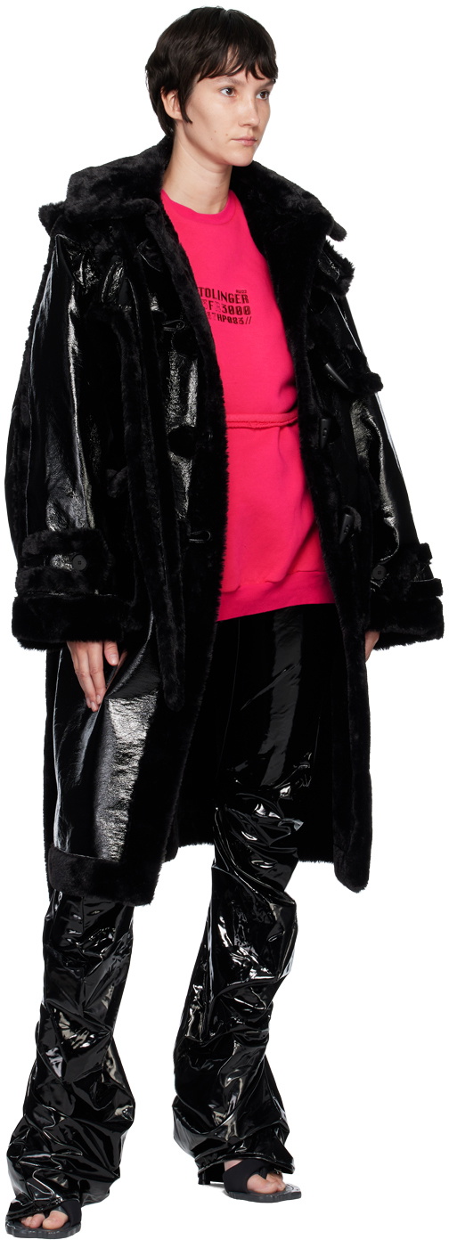 Ottolinger Black Duffle Faux-Shearling Coat Ottolinger