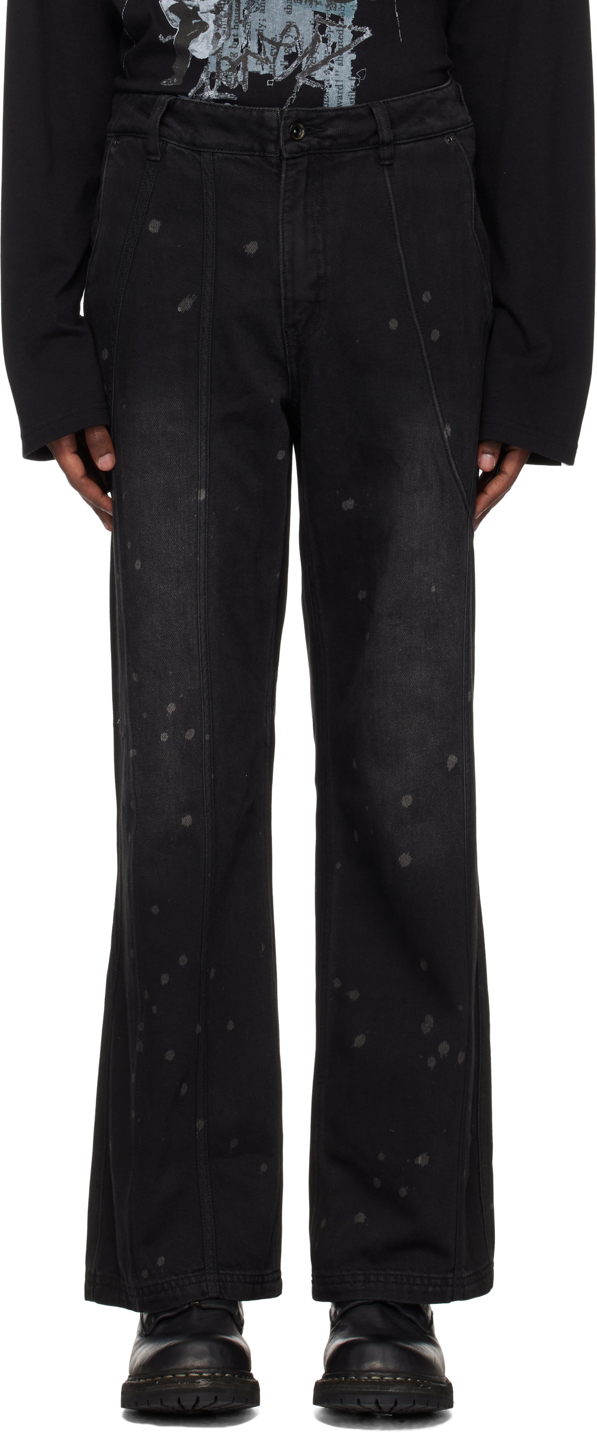 Professor.E Black Tainted Jeans Professor.E