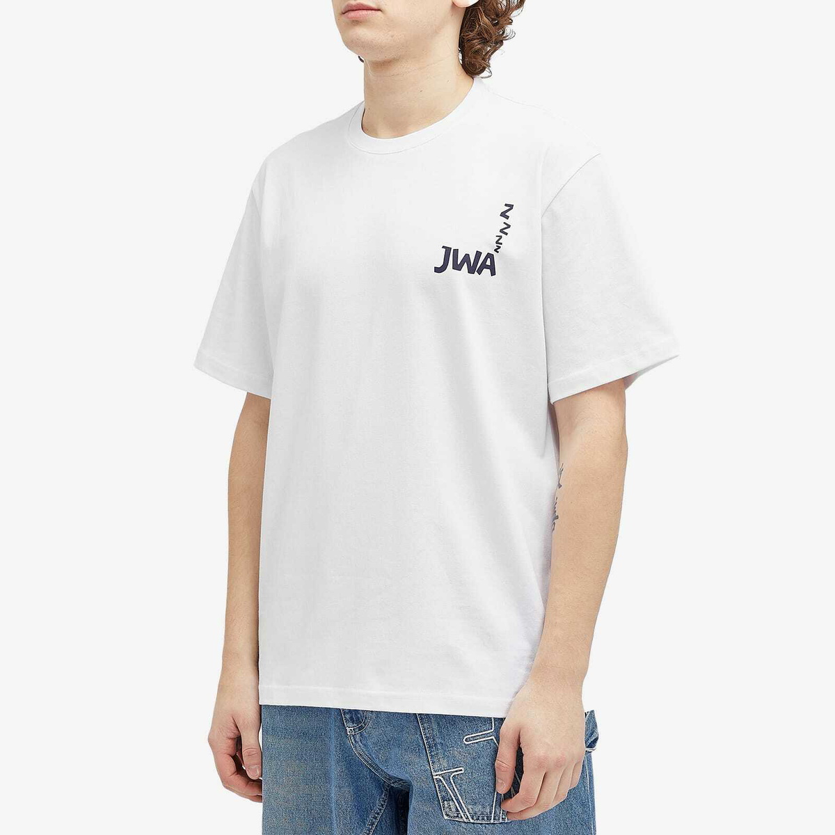 JW Anderson Men's JWA Back Print T-Shirt in White JW Anderson
