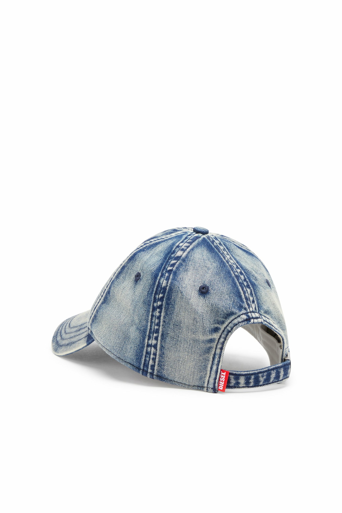 Diesel Baseball cap in treated denim - Caps Mens in Blue Diesel
