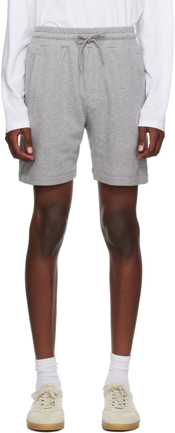 BOSS Gray Drawstring Shorts BOSS
