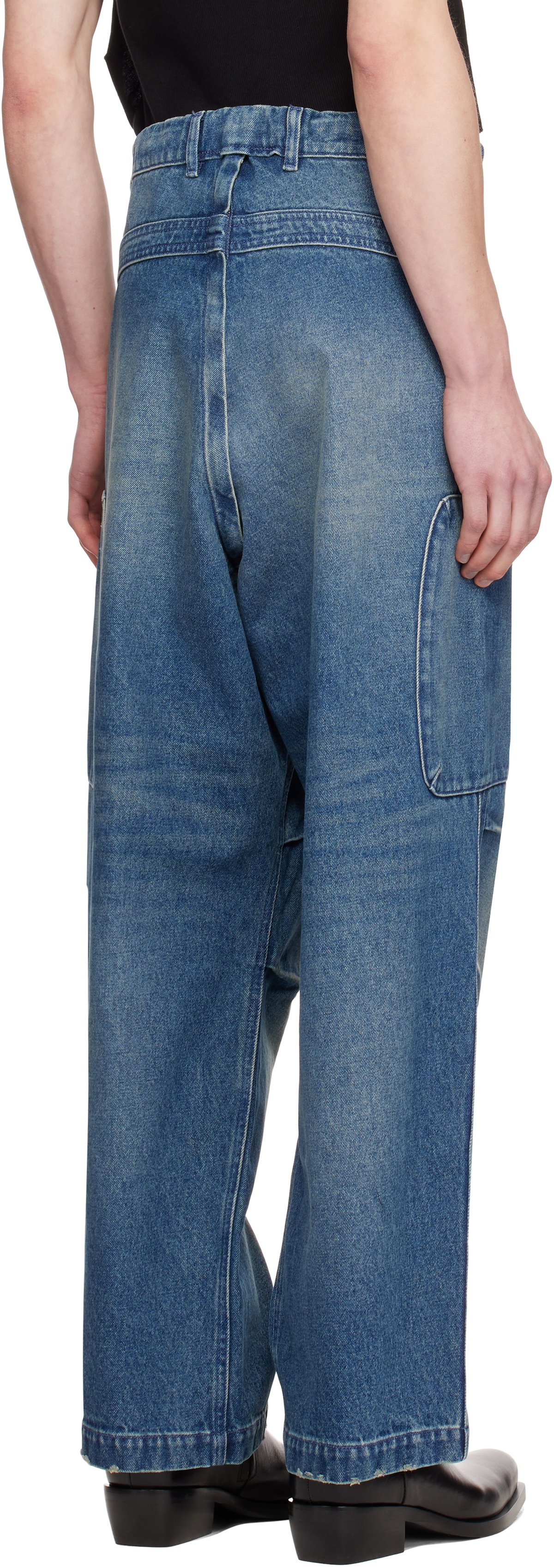 Random Identities Blue Washed Denim Berlin Baggy Jeans Random Identities