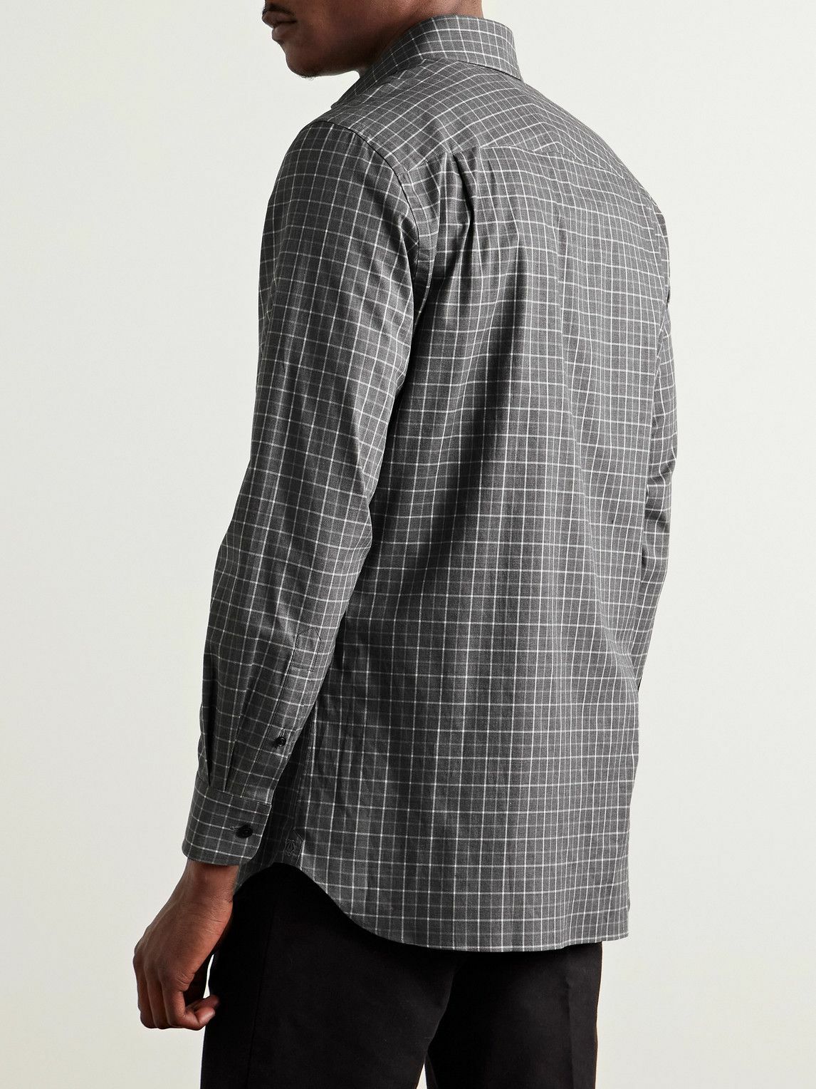 Dunhill - Checked Cotton-Twill Shirt - Gray Dunhill
