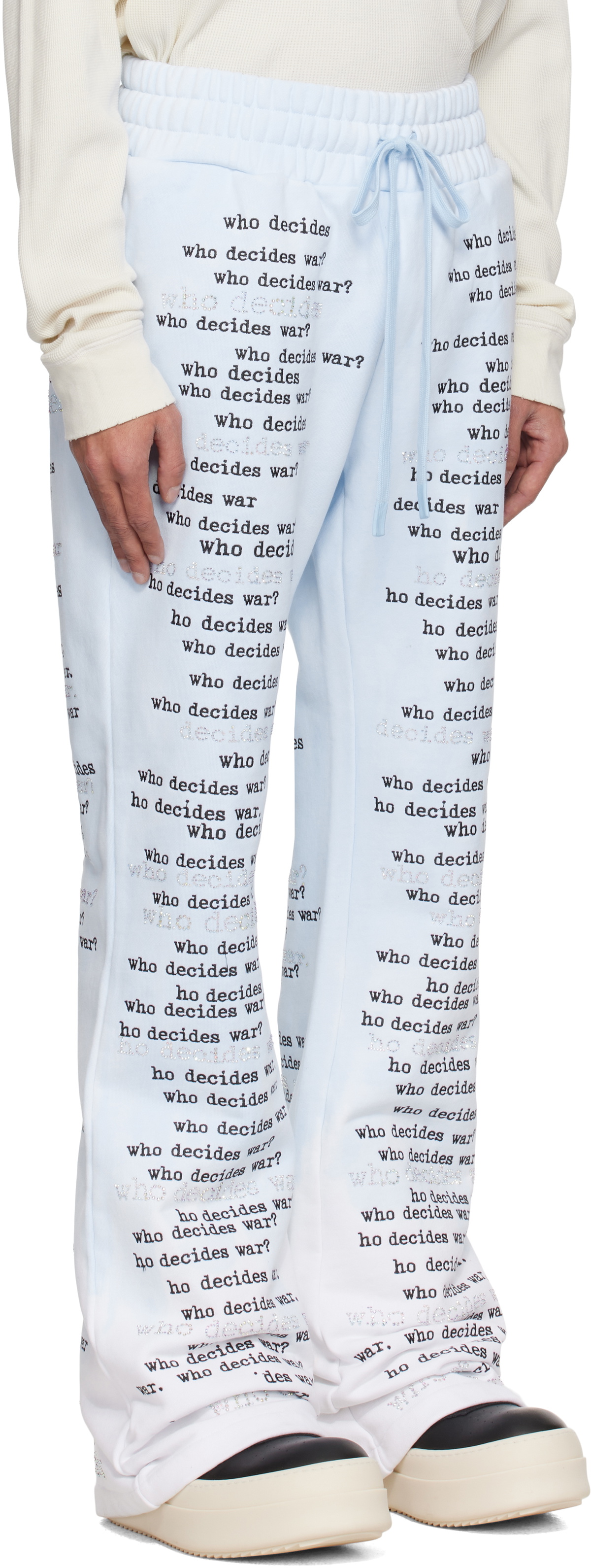 Who Decides War Blue WDW Scripture Sweatpants WHO DECIDES WAR by Ev Bravado