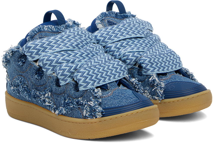 Lanvin Blue Curb Denim Sneakers Lanvin