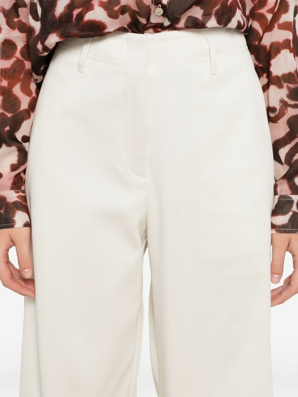 FORTE FORTE - Cotton Blend Straight Trousers Forte Forte