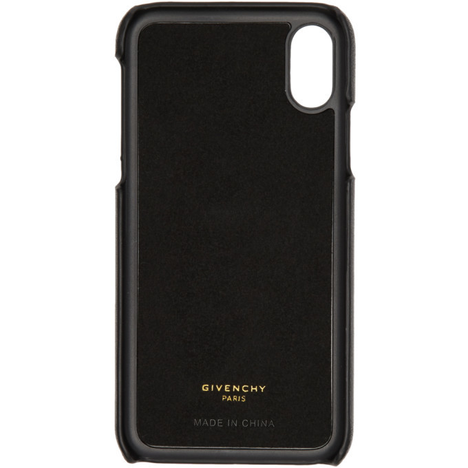 Givenchy Black Leather Edge iPhone X Case Givenchy