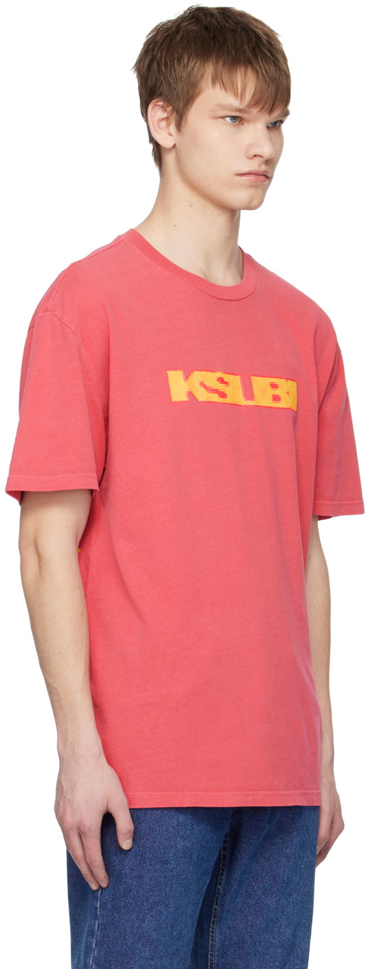 Ksubi Red Pixel Sign Sundown T-Shirt Ksubi