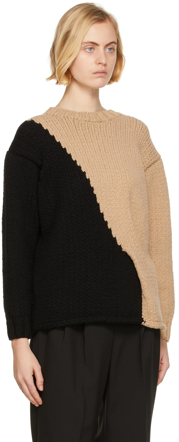 Partow Black & Beige Mia Sweater Partow