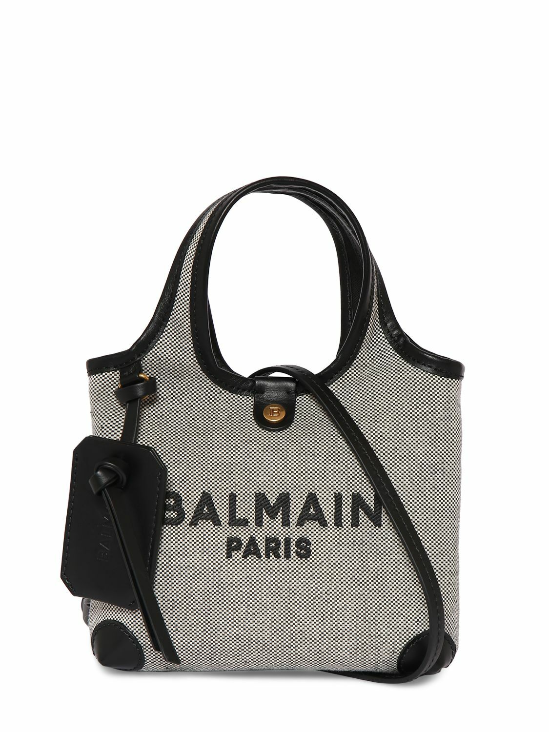 BALMAIN - Mini B-army Canvas Logo Bag Balmain