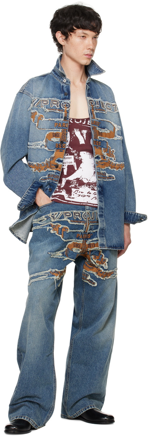 Y/Project Blue Paris' Best Patch Denim Shirt Y/Project