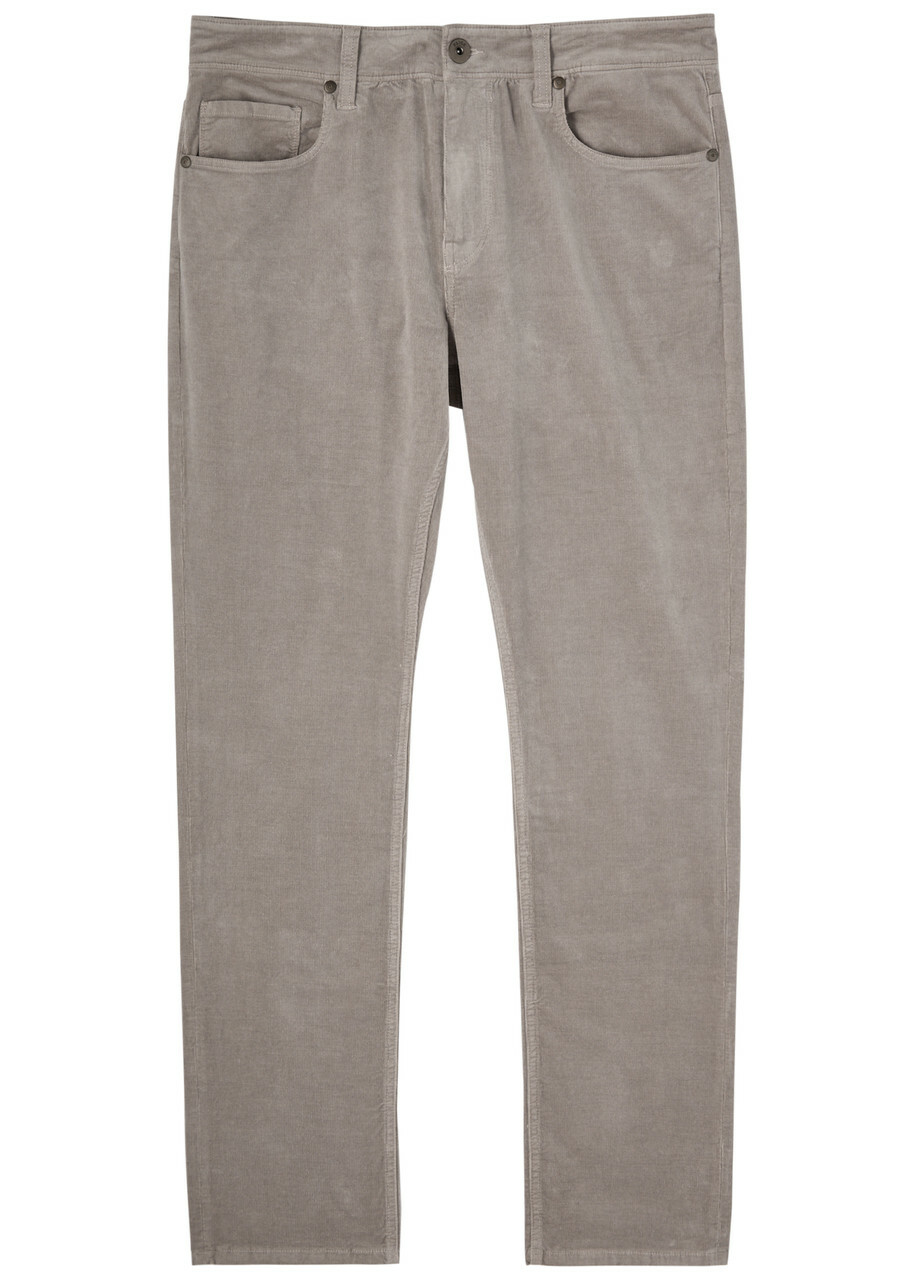 Paige Federal Slim Straight-leg Corduroy Jeans Beige Paige