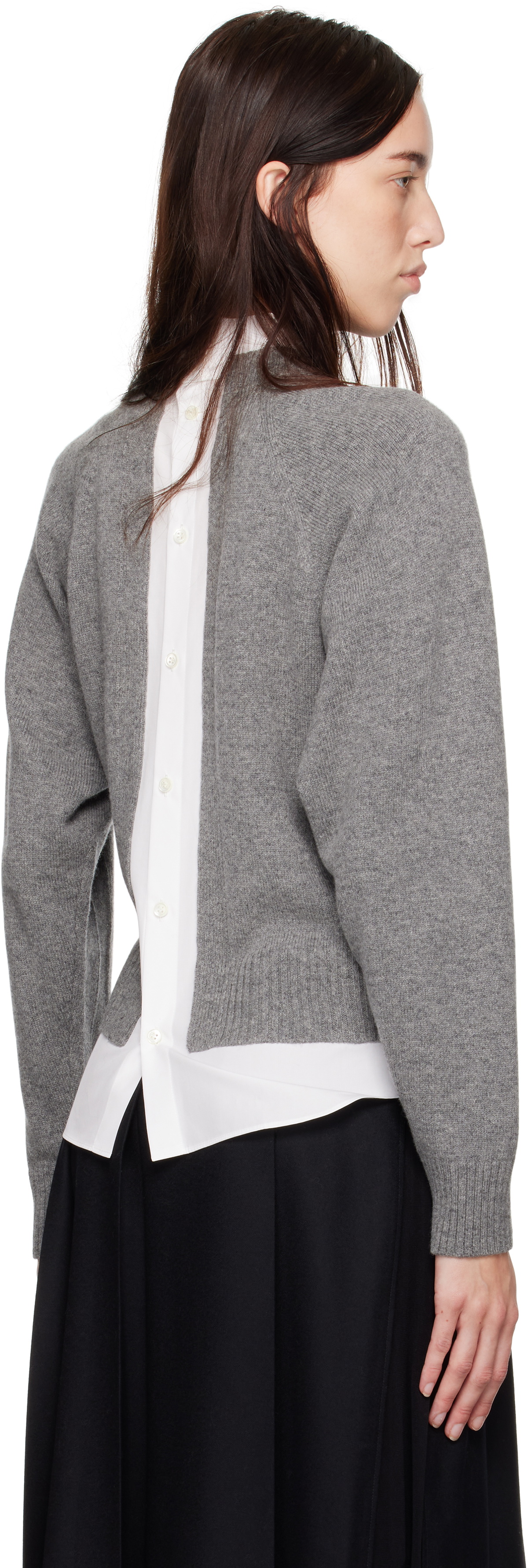 UNDERCOVER Gray & White Knit Sweater Undercover