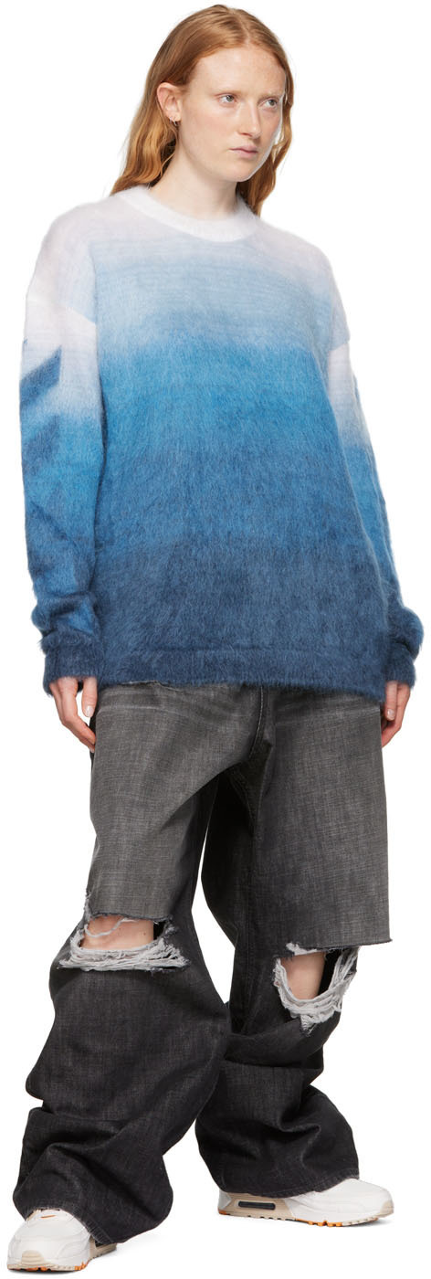 Off-White Blue Diag Arrow Sweater Off-White