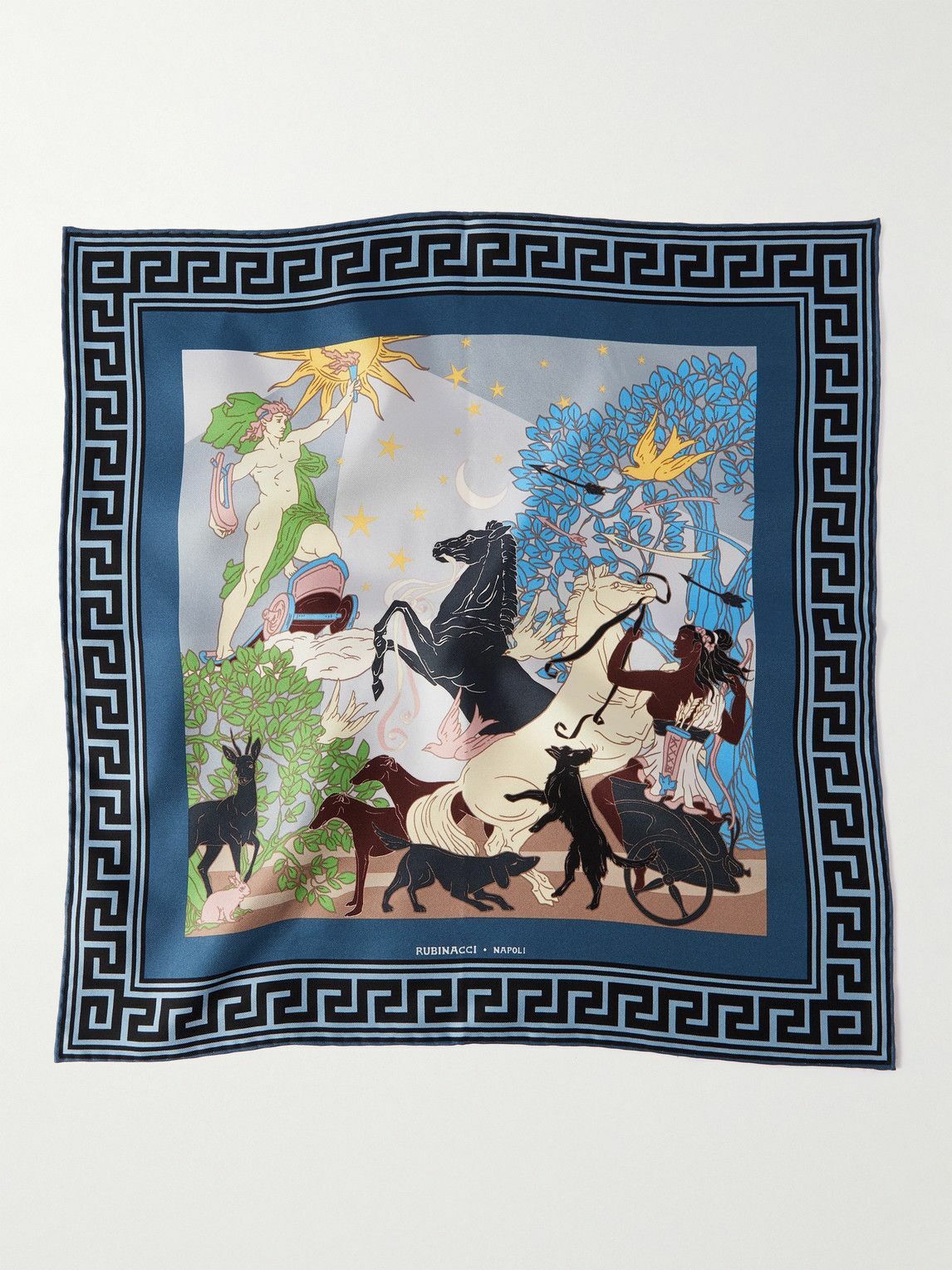 Rubinacci - Printed Silk-Satin Pocket Sqaure Rubinacci