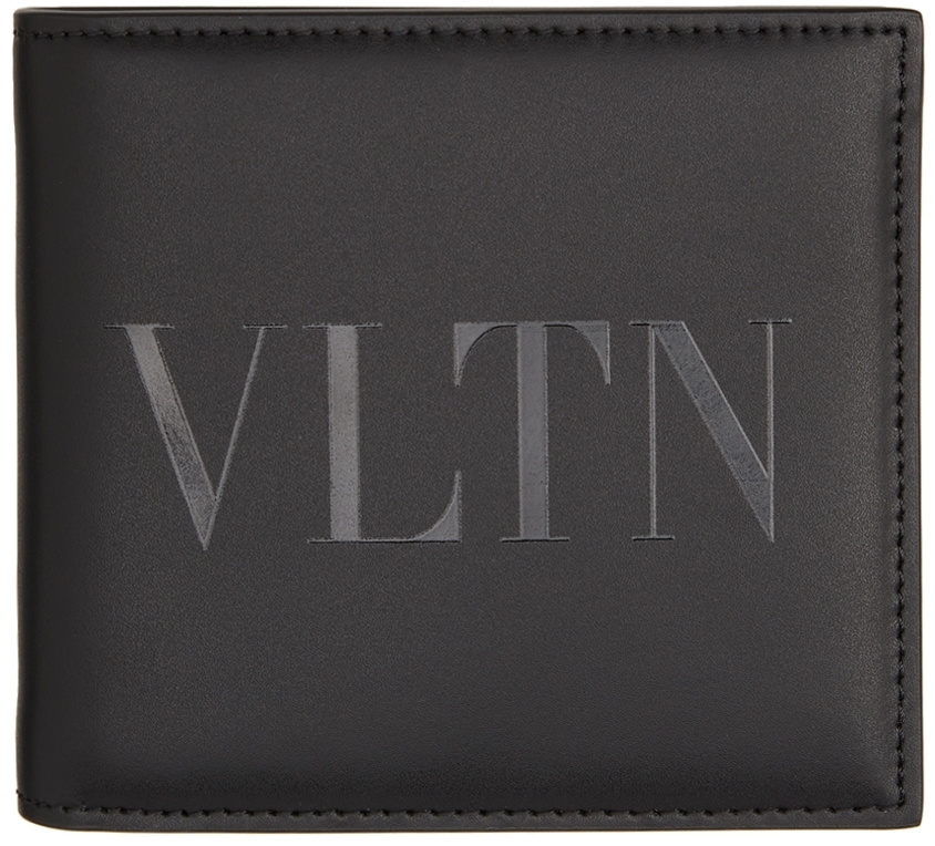 Valentino Garavani Black Monotone 'VLTN' Wallet Valentino Garavani