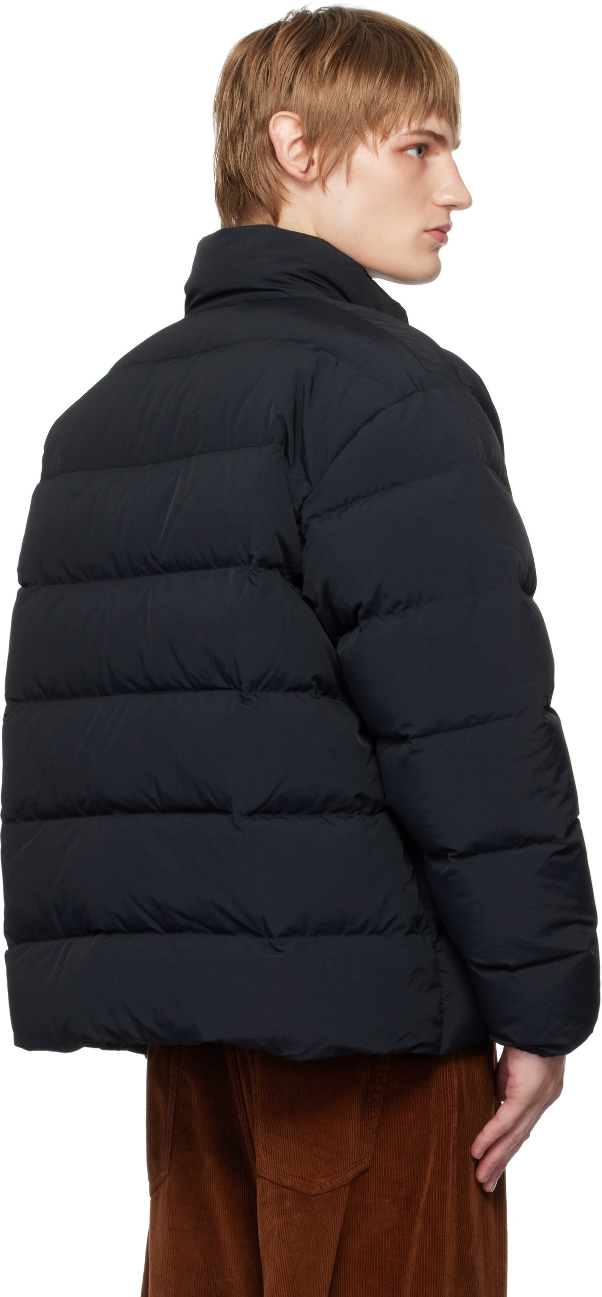 Bode Black Burlington Puffer Down Jacket Bode