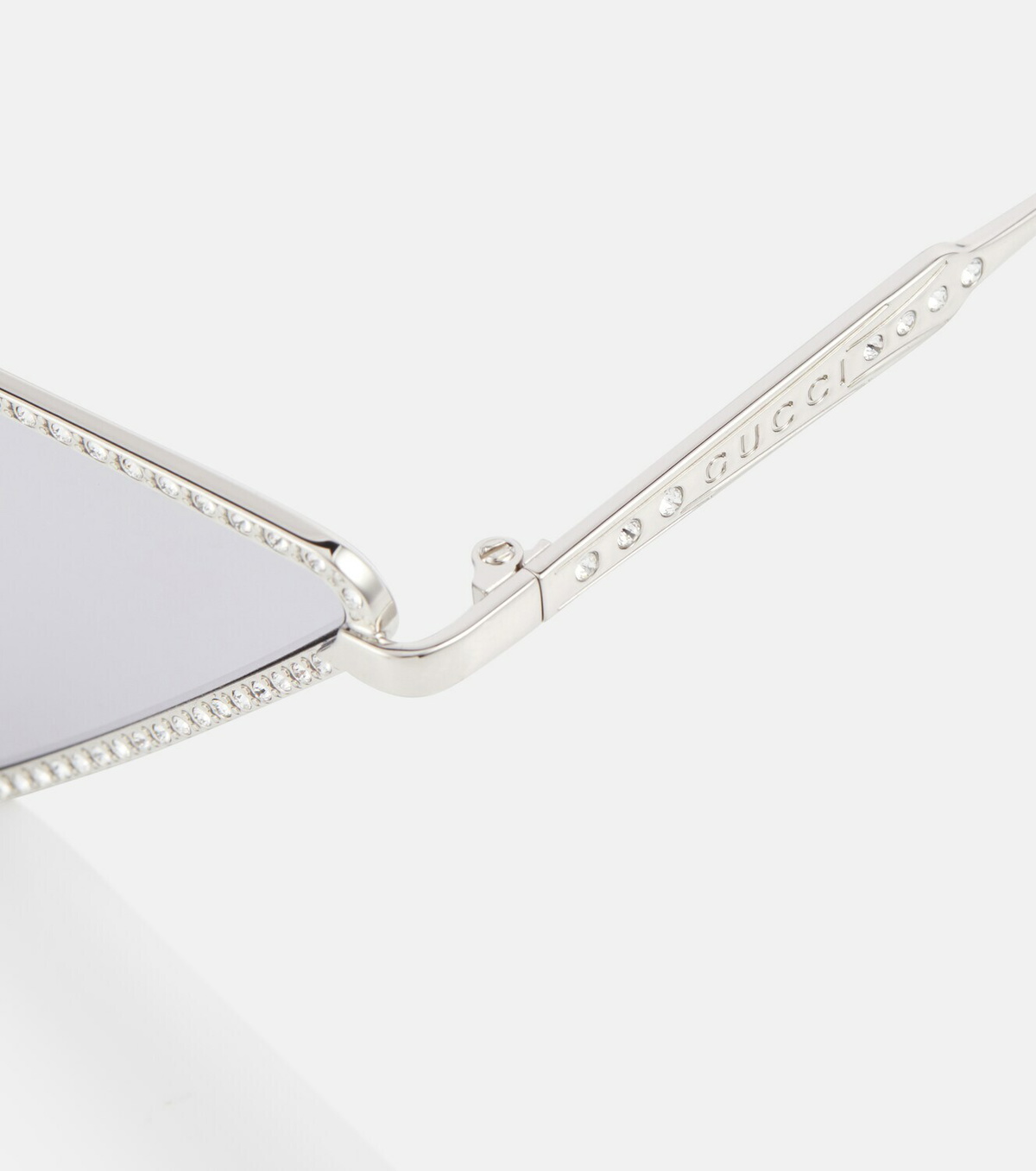 Gucci - Crystal-embellished triangular sunglasses Gucci